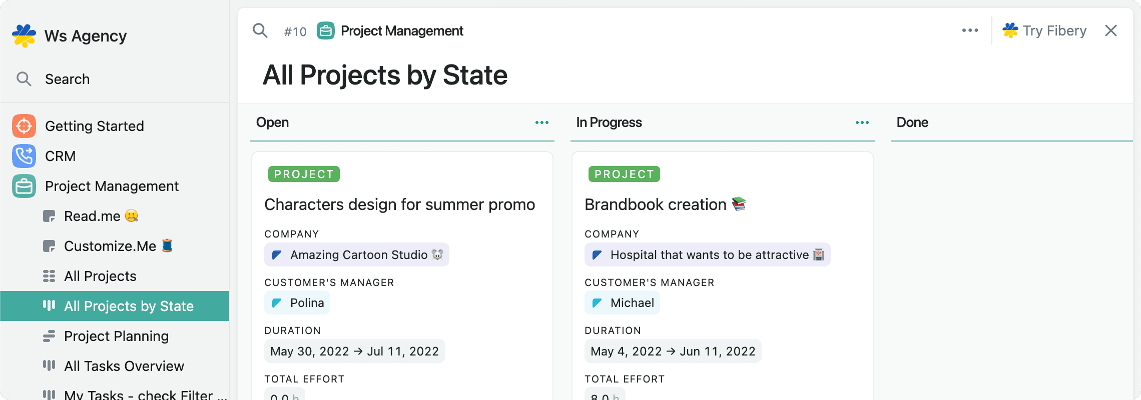 Fibery for Digital Agency — Fibery