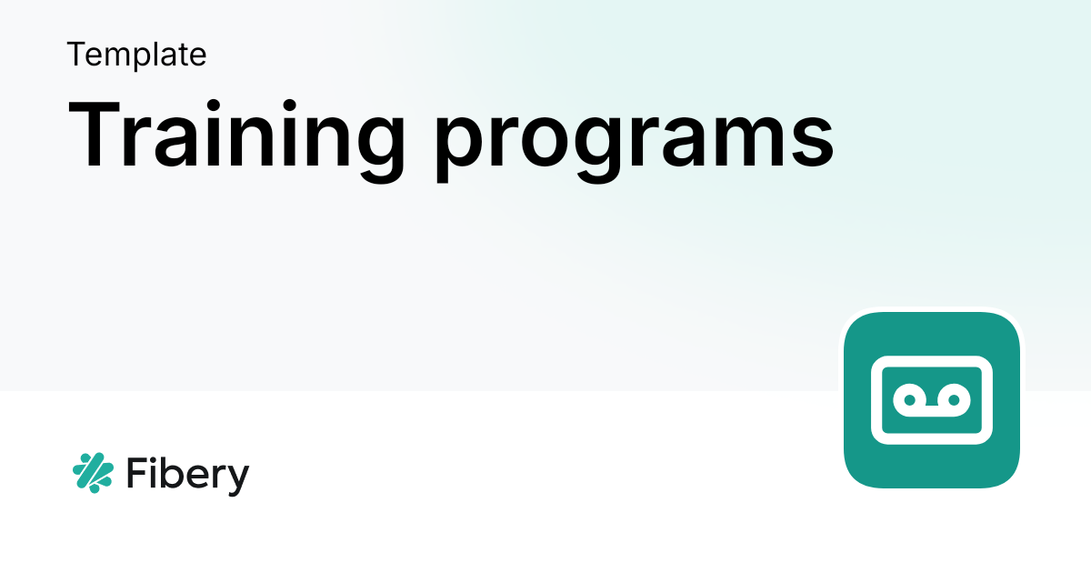 Training programs — Fibery