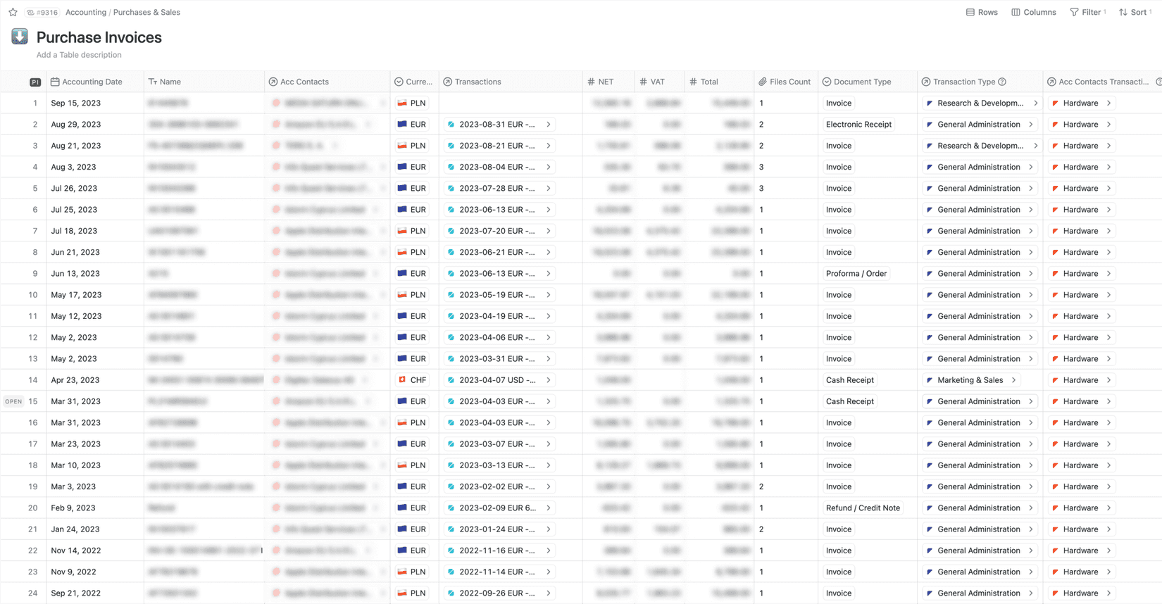 How to ensure accuracy of financial documents with Fibery