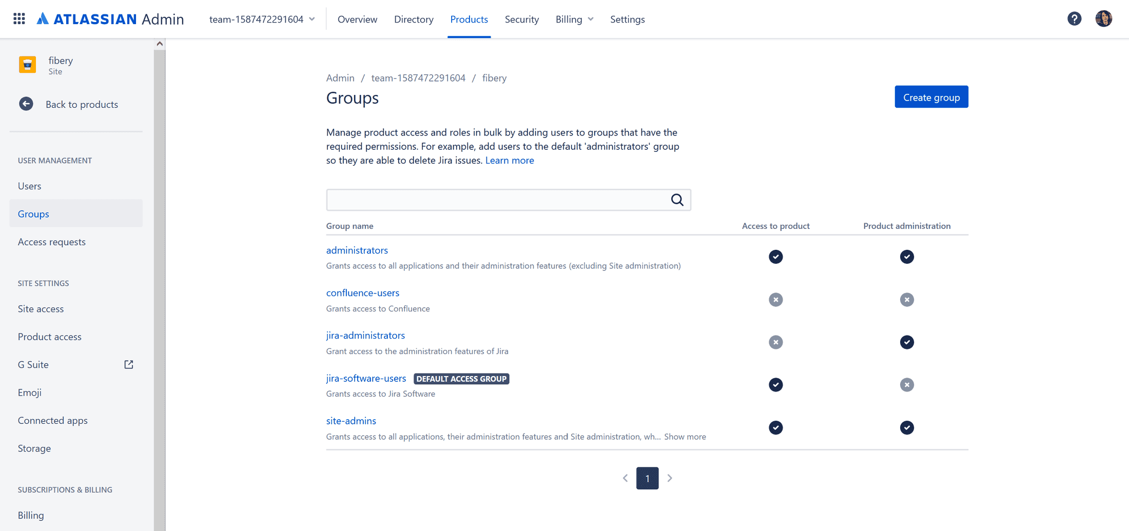 Group permissions that blend into collaboration software